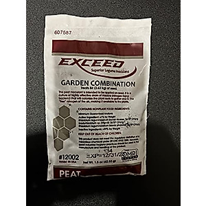 Exceed Pea and Bean Inoculant - Nitrogen for Peas and Beans - Garden Combo - Treats 8 Pounds of Seed - (1.5 OZ)