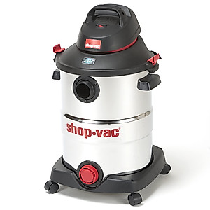 Shop-Vac 5989505 12 Gallon Wet/Dry Vacuum, 5.5 Peak HP, SVX2 Motor, Stainless Steel Tank, 2.5 Inch Diameter x 8 Ft Hose, 20 Ft Cord, Blower Feature with Accessories