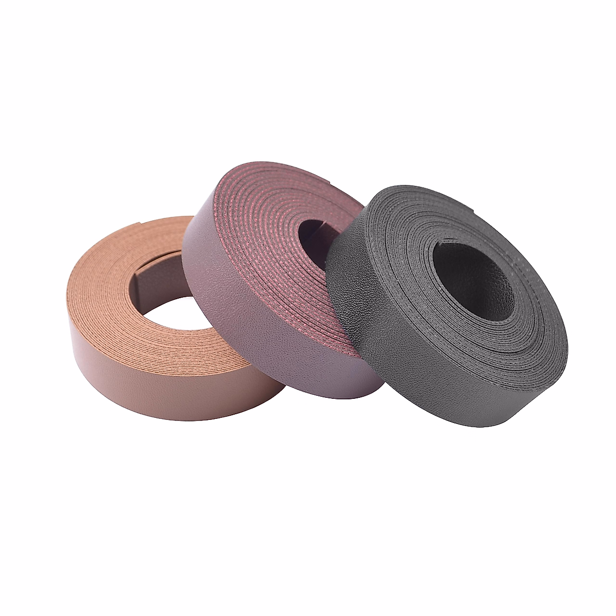 Wento 3/4''x72'' Double Sided Faux Leather Strips Double Color Leather Straps Vegan Leather Faux Leather Fabric Strips 3 Color Mixed