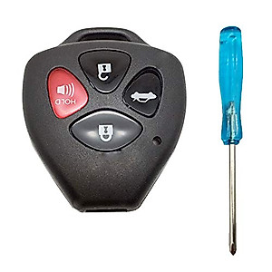 Upgraded Replacement Key Fob Cover Shell Fit for Toyota 2008-2013 Avalon / 2007-2011 Camry / 2008-2012 Corolla / 2009-2014 Venza Keyless Entry Remote Car Key Case with Screwdriver (1)