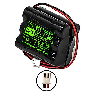 XML Battery (1 Pack 2GIG-BATT1 228844 2GIG 6MR1600AAY4Z BATT1X BATT2X H-AA2000mah 7.2v 2200mAh Ni-MH Rechargeable Battery Pack Replacement for Alarm System Security Control Panel