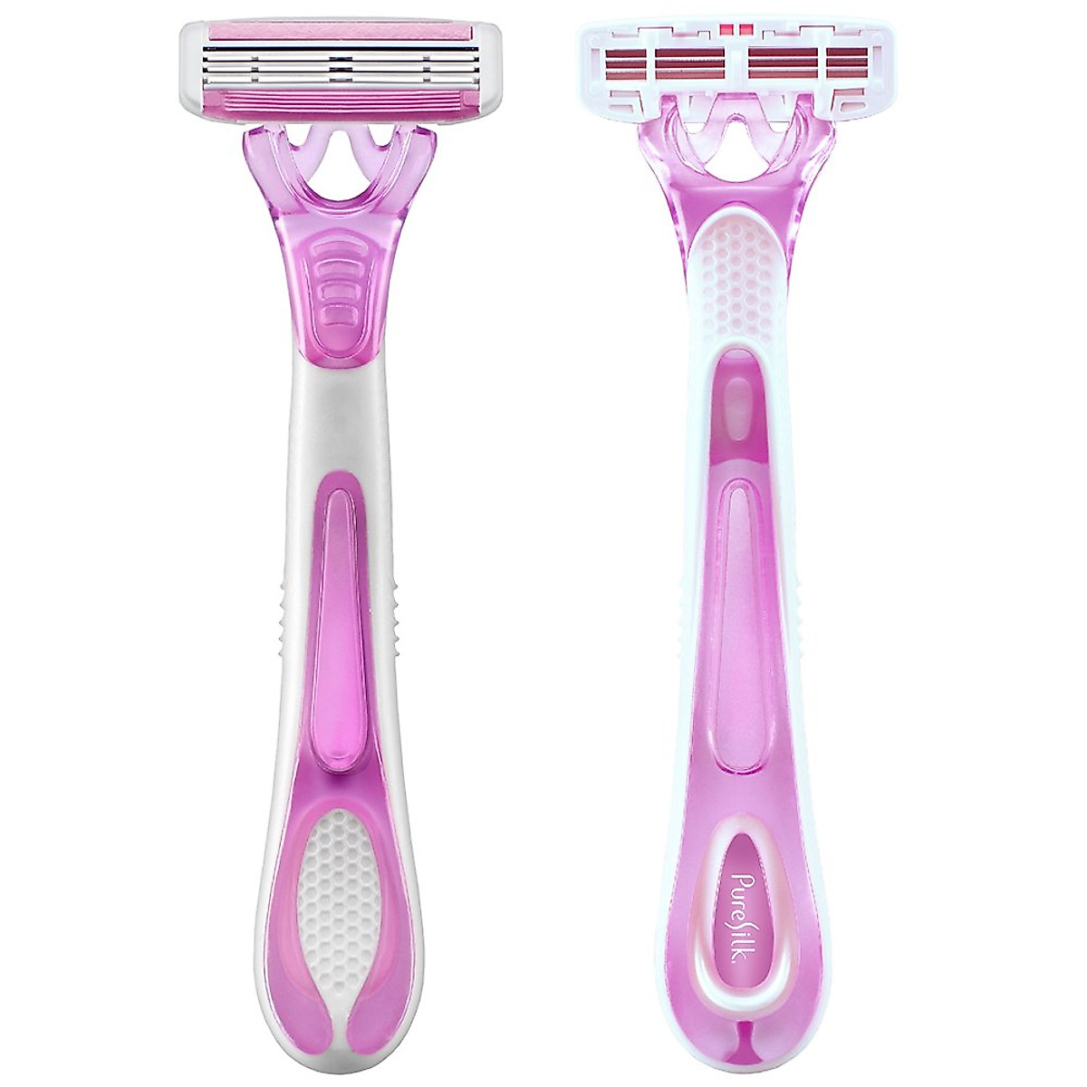 Pure Silk Contour 3 Premium Disposable Razor, 4 Count