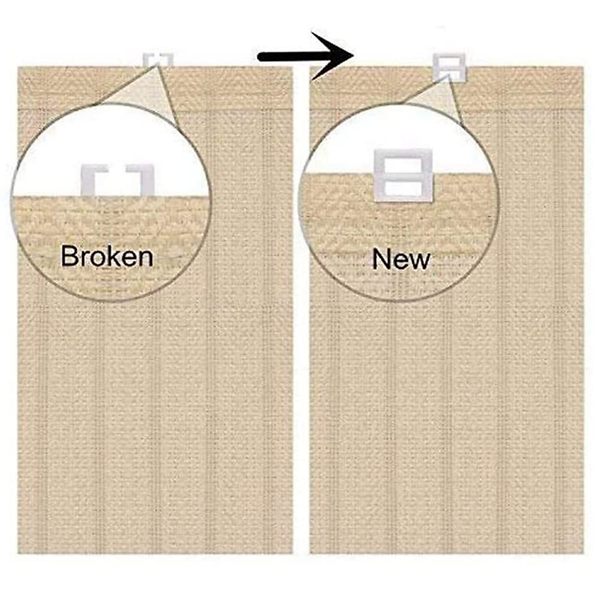 20 Pieces Blind Slat Top Hangers 89mm Vertical Blind Top Hangers Double Hole Plastic Slat Top Holders Vertical Blind Accessories, White