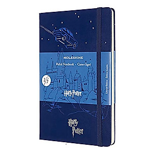 Moleskine Limited Edition Harry Potter Notebook, Hard Cover, Large (5" x 8.25") Ruled/Lined, Royal Blue, 240 Pages