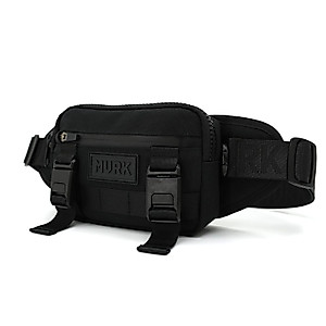 MVRK Gym Fanny Pack for Men & Women Unisex Waist Bag Pack - Waterproof Crossbody Bag - Black (BLACK)