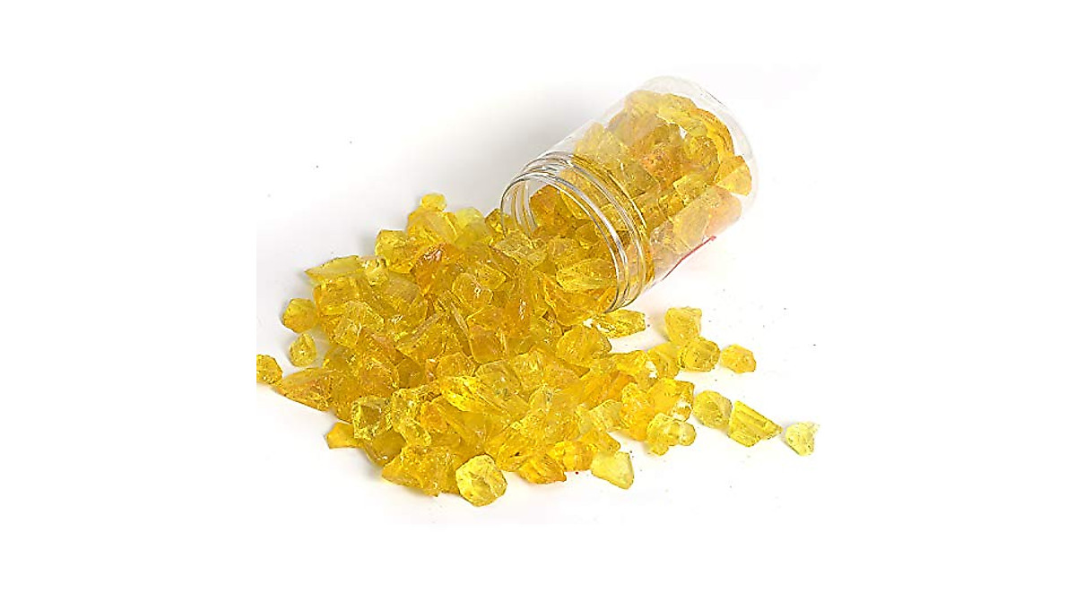 High Luster Yellow Fire Glass for Decoration & Gardens
