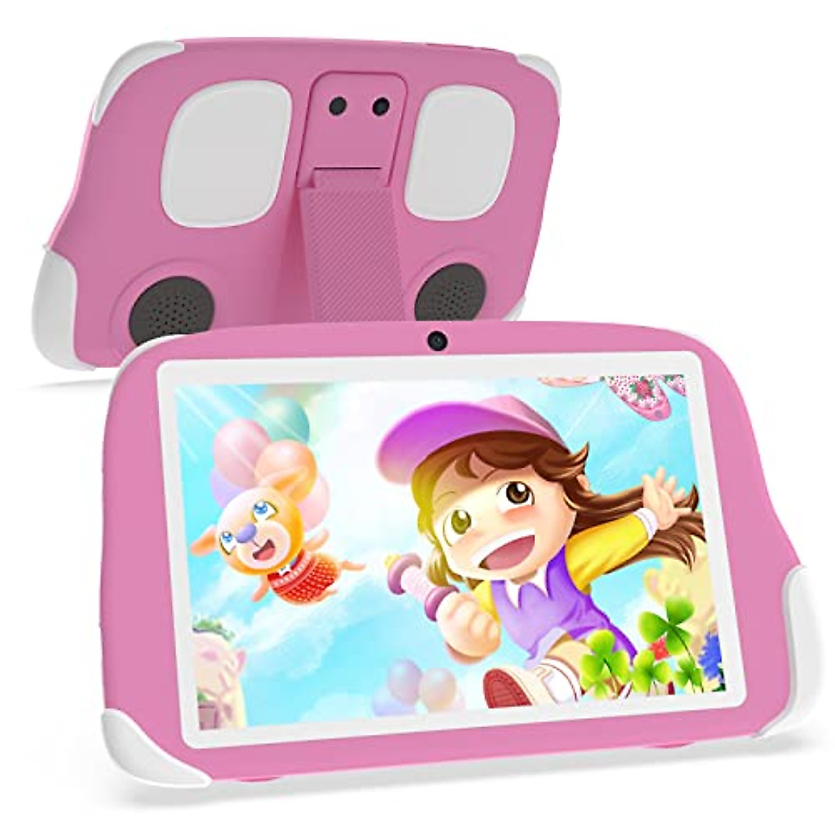 ATOZEE Kids Tablet, 7 inch Tablet for Kids 4GB+32GB Supports 1TB Expansion Android 12 Preinstalled Parental Control Children Education with Shockproof Kickstand Case, GMS Certified Toddler Tablets.