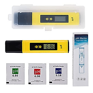 Digital pH Meter, ±0.01 High Accuracy Water Quality Tester Pen with 0-14 pH Measurement Range,for Household Drinking Water, Swimming Pool,Aquarium and Fishpond Water,pH Tester Design with ATC