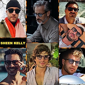 SHEEN KELLY Acetate Polarized Retro Oval Sunglasses For Men Women Pirate Captain Johnny Depp Style Eyewear