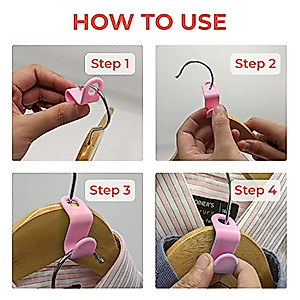 Muazida 50 Pcs Clothes Hanger Connector Hooks, Hanger Hooks Space Saver for Wooden Hangers, Cascading Hangers Space Saving Organizer for Heavy Duty Clothes (White)