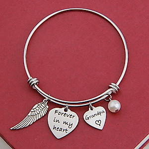 bobauna obauna Memorial Bracelet Sympathy Gift For In Memory Of Loved One (grandpa memorial bracelet)
