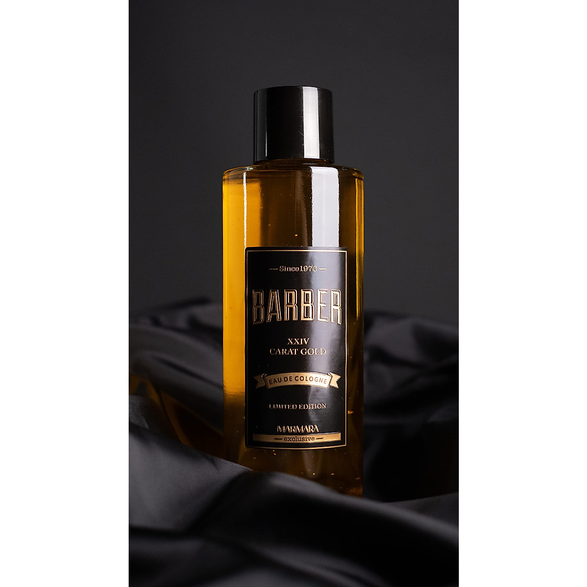 Marmara Barber Cologne - Best Choice of Modern Barbers and Traditional Shaving Fans (Black-Gold Limited Edition, 500ml x 1 Bottle)