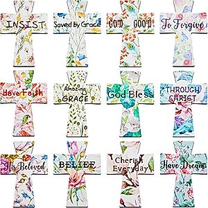 36 Pieces Magnetic Bookmarks Floral Magnet Page Marker Colorful Magnetic Bookmark Cute Magnet with Inspiration Sayings for Students Office Church Supplies, 12 Designs