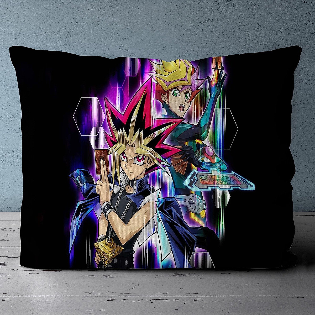 NICHIYOBI Yu Gi Anime Card Game Duvet Cover 3D Bedding Comforter Cover 3 Pcs (1 Duvet Cover +2 Pillowcases) Bedding Set (05,Queen-90x90in+20x30in*2)