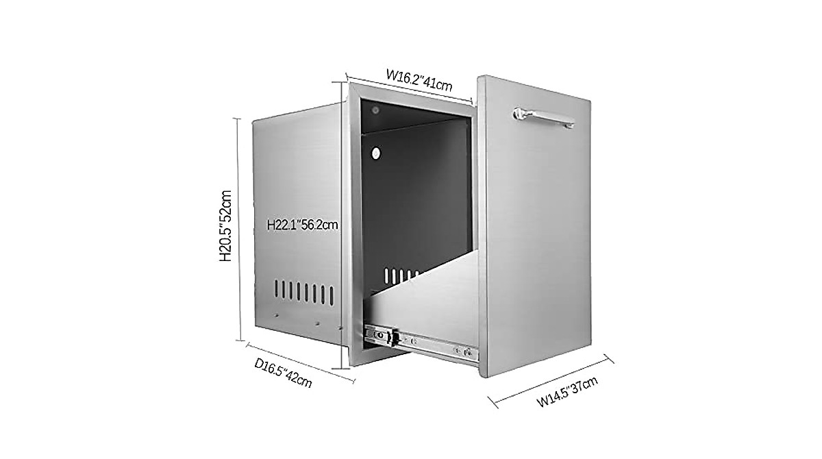 Karpevta Stainless Steel Propane Tank Drawer for Outdoor Kitchens