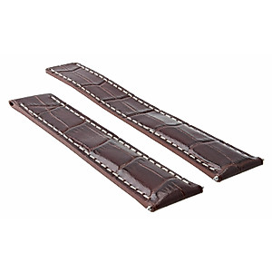 Ewatchparts 18MM LEATHER BAND STRAP COMPATIBLE WITH IWC PORTUGUESE PILOT DEPLOYMENT CLASP 18/16 BROWN