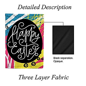 My Little Nest Seasonal Garden Flag Creative Happy Easter Egg Double Sided Vertical Garden Flags for Home Yard Holiday Flag Outdoor Decoration Farmhouse Banner 12"x18"