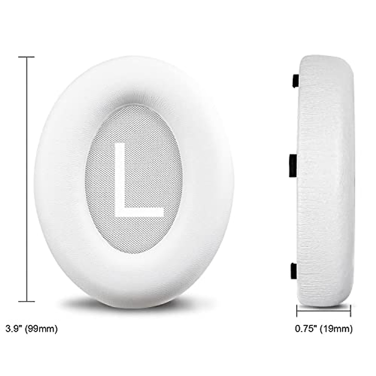 SOULWIT Replacement Earpads for Bose 700 (NC700) Wireless Headphones, Ear Pads Cushions with Softer Leather, High-Density Noise Cancelling Foam, Added Thickness - White