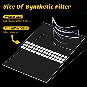 Synthetic Filter Paper Stickers 20 mm Filter Patch Sticker 0.25 µm Filter Paper for Mushroom Cultivation Wide Mouth Jar Lids (96 Pieces)
