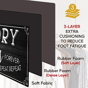 Tapeera Laundry Room Rug Runner - 20" x 59" Non-Slip Rubber Backing Laundry Rugs for Laundry Room - Farmhouse Laundry Mat Bathroom Laundry Room Decor - Laundry Room Mat for Floor (Laundry Sucks Black)