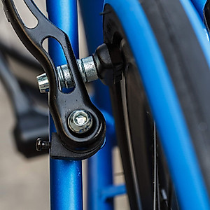 HOTOP 4 Pairs Bike Brake Pads Mountain Bike Brake Pads with Hex Nuts and Spacers V Bicycle Blocks Set, 70 mm(Black)