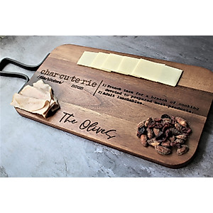 Personalized Charcuterie Board Cheese Serving Board with Handle Serving Tray Bread Board For Wedding Engagement Gift