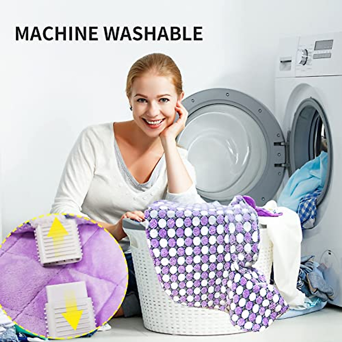 Full Weighted Heating Pad for Neck and Shoulders, Pasonio Large Electric Heated Wrap for Cramps and Pain Relief - 2.4lb Hot Heat Pad with Moist & Dry Heat Therapy Options, Washable- (18"x22") - PYQ02