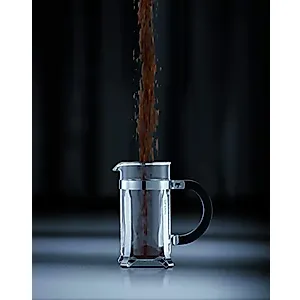Bodum Chambord French Press Coffee Maker with BPA-Free Tritan Plastic Shatterproof Carafe, 12 Ounce, Chrome
