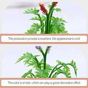 VOSAREA 7pcs Doll House Potted Plant Miniature Mini Verse Make It Mini Food Artificial Bonsai Decor Desk Topper Mini Foods Floral Decorations Mini House Prop Flowers Child Plastic Indoor