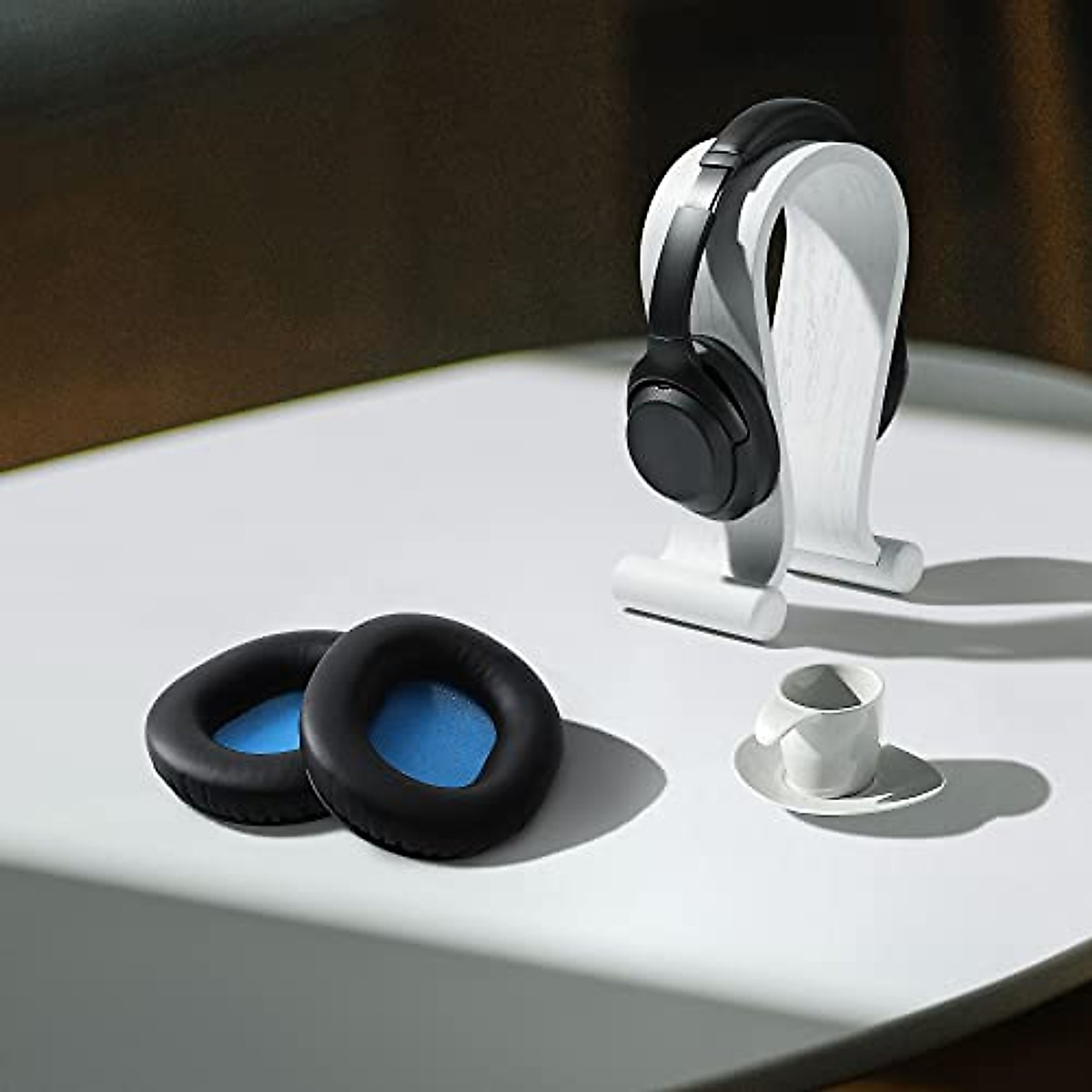 kwmobile Replacement Ear Pads Compatible with Sennheiser HD8 / HD8 DJ / HD6 Mix - Earpads Set for Headphones - Black