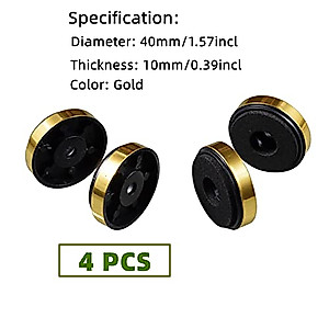 Sam&Johnny 4Pcs Speaker Spikes Stand Feets Audio Active Speakers Repair Parts Accessories DIY for Home Theater Sound System etc(Gold)
