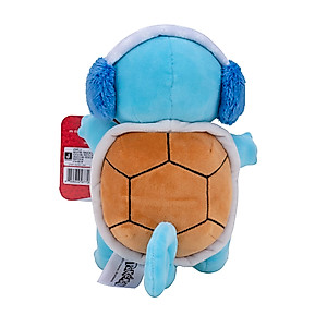 Pokemon Squirtle Holiday Seasonal Plush, 8” Pokemon Plush Toy, Includes Santa Hat Accessory- Super Soft, Authentic Details - Perfect for Playing, Displaying, Cuddling & Gifting- Gotta Catch ‘Em All