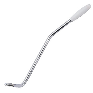 Musiclily Pro UNF #10/32 4.8mm Threaded Steel Tremolo Arm Whammy Bar Tremolo Bar for Fender American Squier Strat Style Electric Guitar Part, Chrome with White Tip