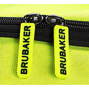 BRUBAKER Combo Set XC Touring Champion - Cross-Country Ski Bag and Ski Boot Bag for 1 Pair of Skis + Poles + Boots + Helmet -Neon Yellow/Black - 82 3/4 Inches / 210 Cm