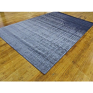 Unique Loom Del Mar Collection Area Rug - Jennifer (10' 6" x 16' 5" Rectangle, Blue/ Navy Blue)