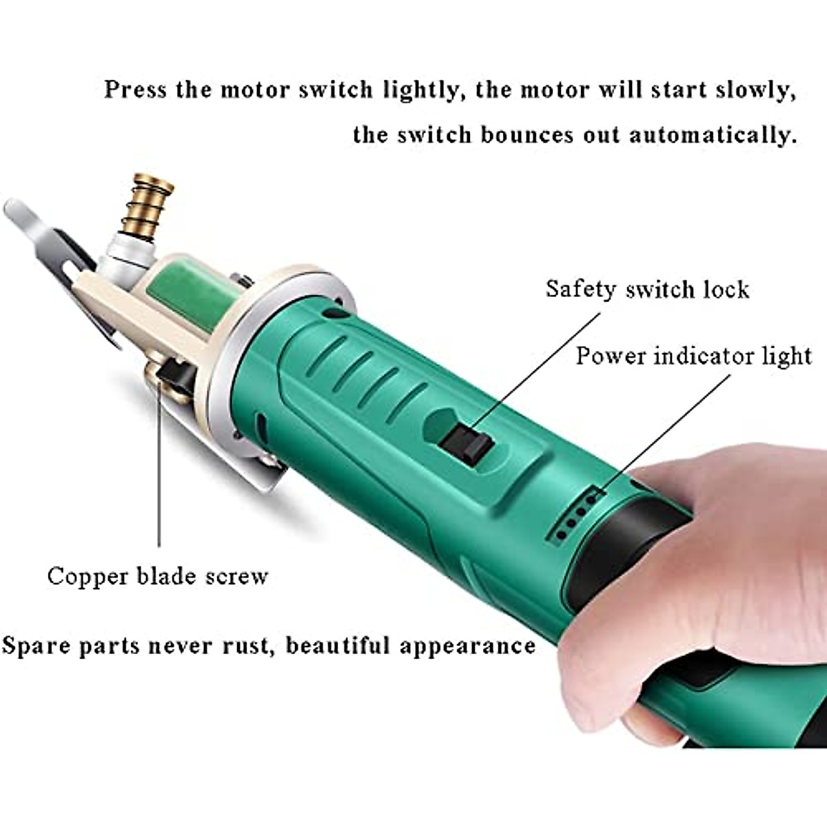 MXBAOHENG Electric Rotary Cutter Cordless Electric Scissor Rechargeable Fabric Shear for Cloth/Paper/Carpet/Leather Cutting Thickness ≤2.5cm (2 Batteries)