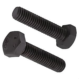 M6-1.0 x 30mm (30 pcs) Black Hexagon Head Bolt, Grade 12.9 Alloy Steel Hex Bolt Full Thread, DIN933