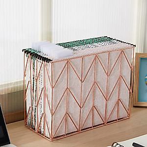 Fei Bi 12 Pack Hanging File Folders Filing Cabinet Organizer Letter Size 1/5 Cut Adjustable Tabs Decorative for Home Office School Classroom, Leopard Print 9.3'' x 12.8''…