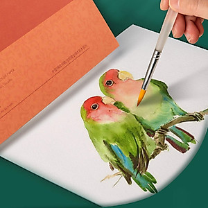 MEEDEN 5X7" Watercolor Paper Block, 20 Sheets (140lb/300gsm), Smooth Surface 100% Cotton, Hot Press, Acid-Free Art Paper for Painting & Drawing, Wet, Mixed Media