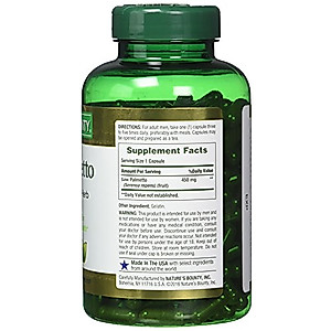 Nature's Bounty Saw Palmetto 450 mg Capsules 250 ea