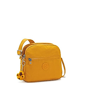 Kipling Womens WomenÂ’s Keefe Bag, Lightweight Everyday Purse, Nylon Shoulder Crossbody Bag, Warm Yellow Tonal, 8.75 L x 7.75 H 5 D US