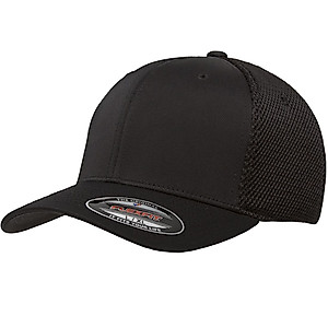 The Hat Pros | Flexfit Ultrafibre Airmesh Fitted Cap (as1, Alpha, l, x_l, Black)