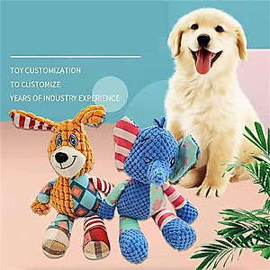 Sfbnjr Immortal Squeaker Plush Toy, Immortal Squeaker Plush Toy for Aggressive Chewers, Indestructible Squeaky Toys for Aggressive Chewers, Invincible Robust Pig Dog Chew Toys (2PCS-A)