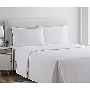 Clara Clark Queen Sheets Set, Deep Pocket Bed Sheets for Queen Size Bed - 4 Piece Queen Size Sheets, Extra Soft Bedding Sheets & Pillowcases, White Sheets Queen