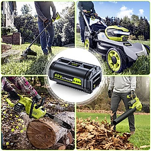 Replace for Ryobi 40V Battery 6.0Ah, for Ryobi 40V Battery OP4060, Replace for Ryobi OP4040 40v Battery OP4060 OP4050 OP4040 OP4015 OP4026 OP4030, Fit All Ryobi 40V HP Series Tools