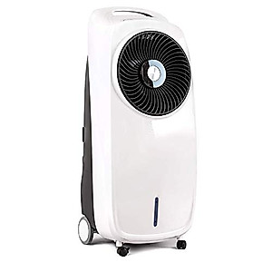 BLACK+DECKER Evaporative Air Cooler - Portable Cooling Fan with LED Display, Remote Control, 2-Gallon Water Tank - Compact and Lightweight Design - 2 Casters and 2 Wheels for Easy Mobility