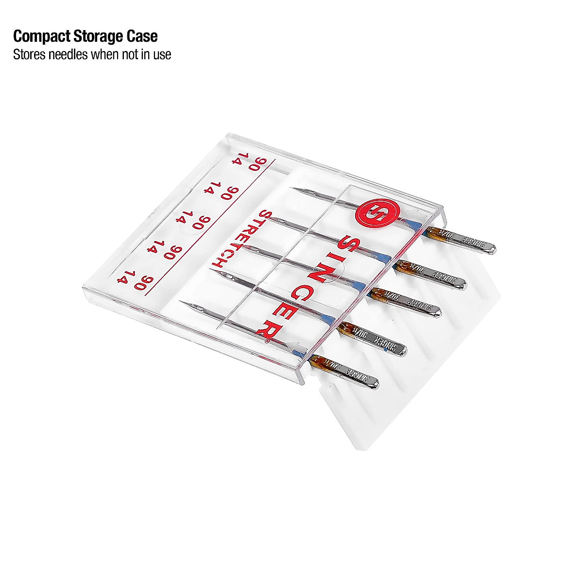 SINGER 04721 Size 90/14 Stretch Sewing Machine Needles, 5-Count