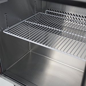 AtosaUSA MGF8405GR 27.50'' 1 Section Undercounter Freezer with 1 Right Hinged Solid Door and Side/Rear Breathing Compressor