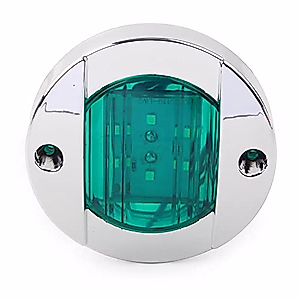 Newsmarts Auto Multi-Functional Side Marker Light Clearance Lamps 6 LED for Truck Trailer Pickup SUV Caravan Boat, Green Lens 12V