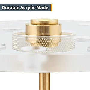 POWERTEC 71369 Dia 6-1/2" Universal Clear Acrylic Base Plate w/Centering Pin, Screws and Letter-Marked Holes, Fits Porter Cable, Bosch, Craftsman, Dewalt, Hitachi, Makita, Milwaukee, Ryobi